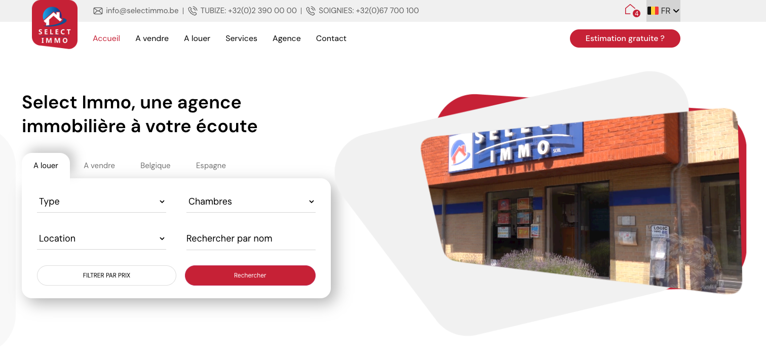 Select Immo, immobilier, vente, gestion locative, viager, copropriété, Tubize